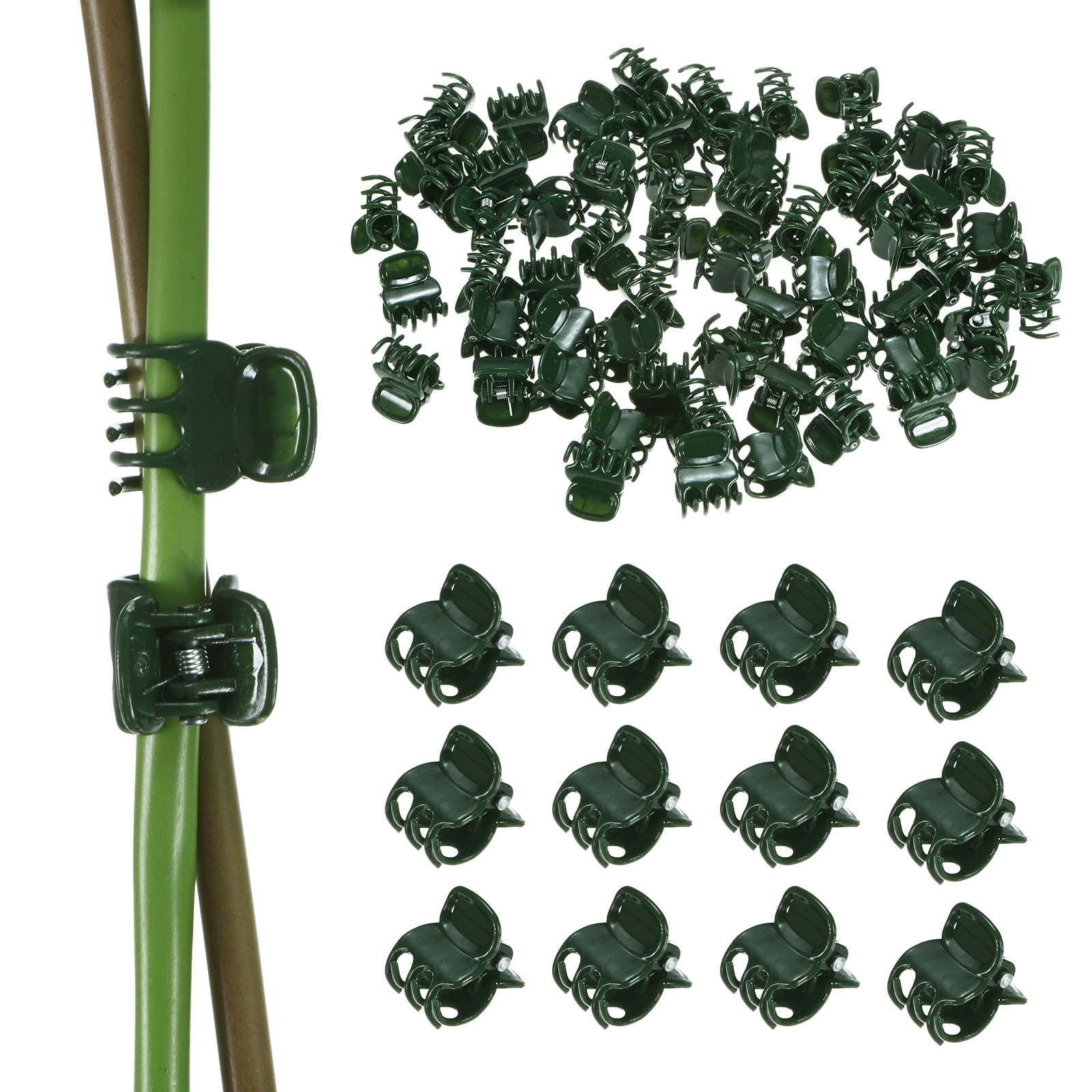 Uxcell 50-Pack Orchid Clips Plastic Garden Plant Clips 6 Claws Orchid ...