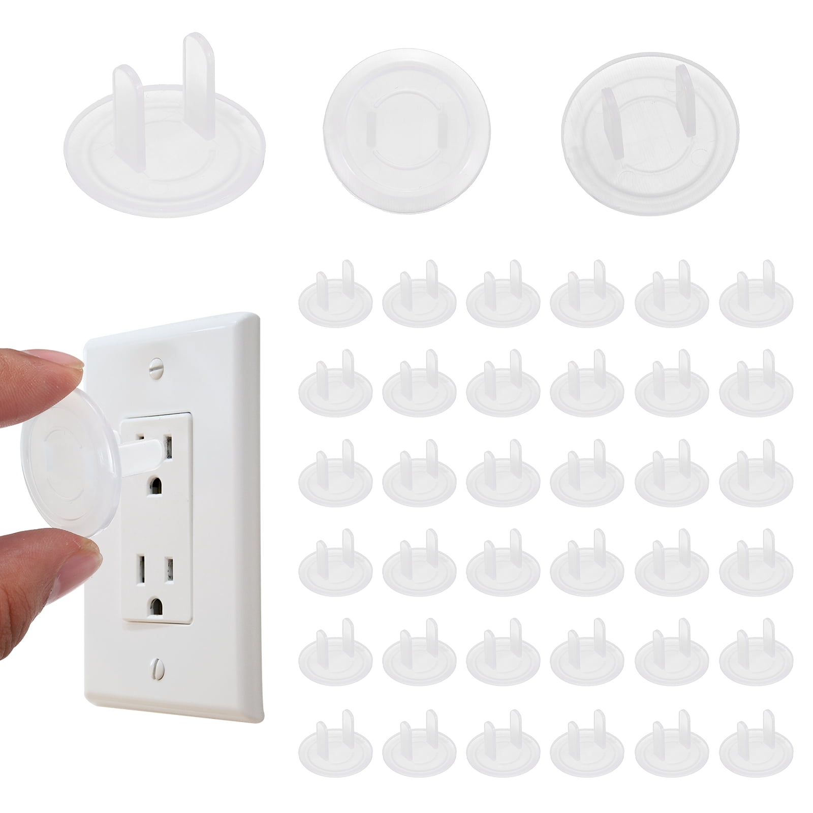 Uxcell 50 Pack Outlet Covers Proofing, Electrical Safety Plug Covers ...