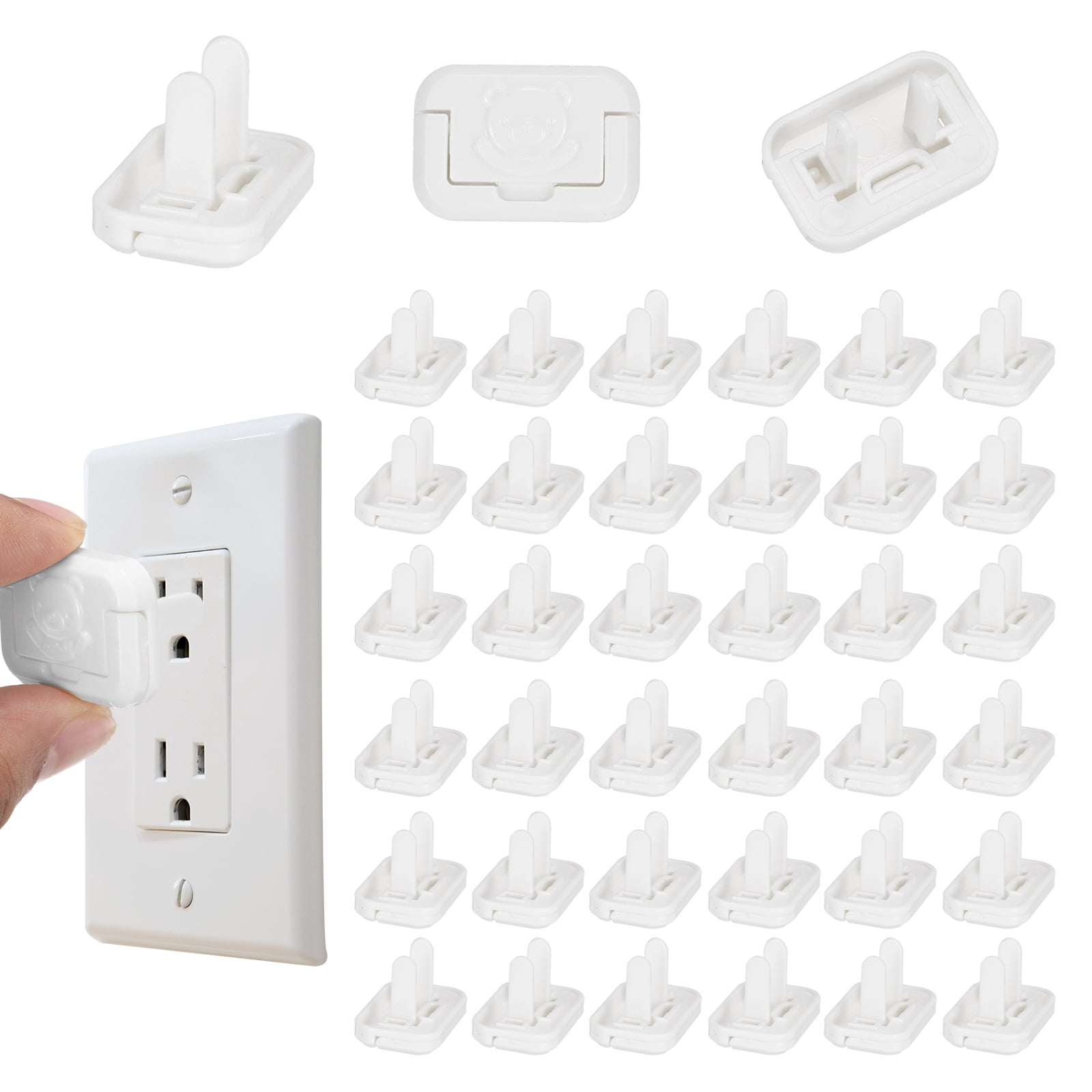 Uxcell 50 Pack Outlet Covers Proofing, Electrical Safety Plug Covers ...