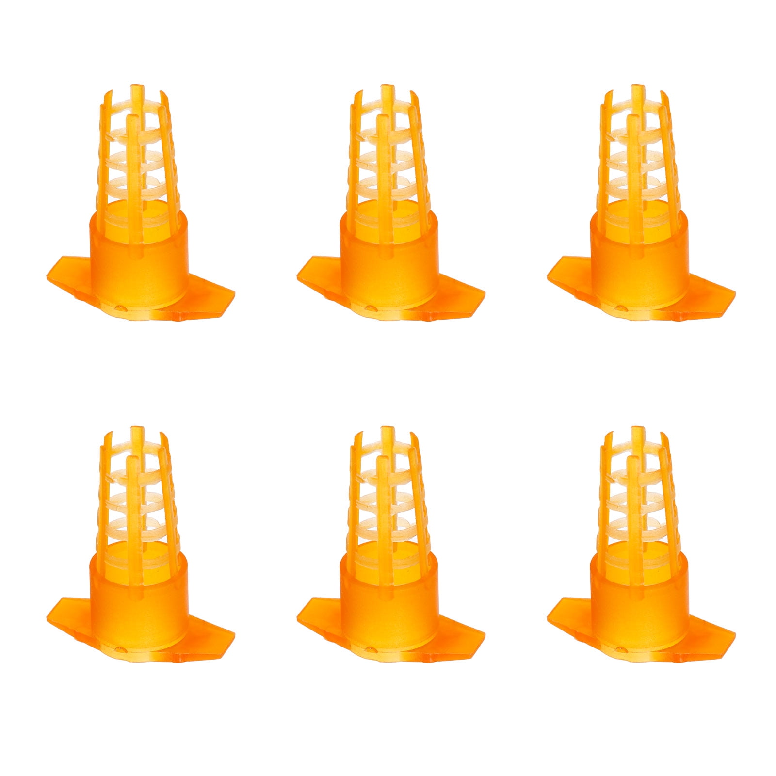 Uxcell 50 Pack Queen Bee Cage, Plastic Opening Queen Bee Cell Protector ...
