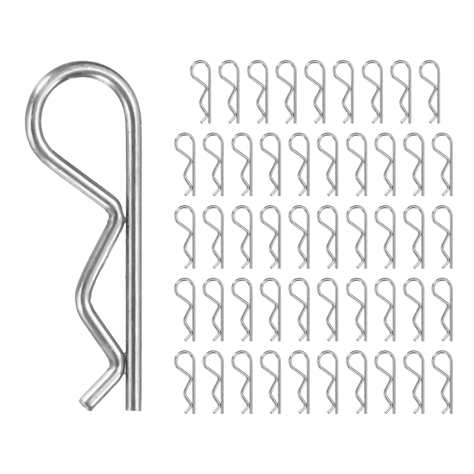 Uxcell 50-Pack R-Shaped Cotter Pin, M1x16mm Stainless Steel Hairpin ...