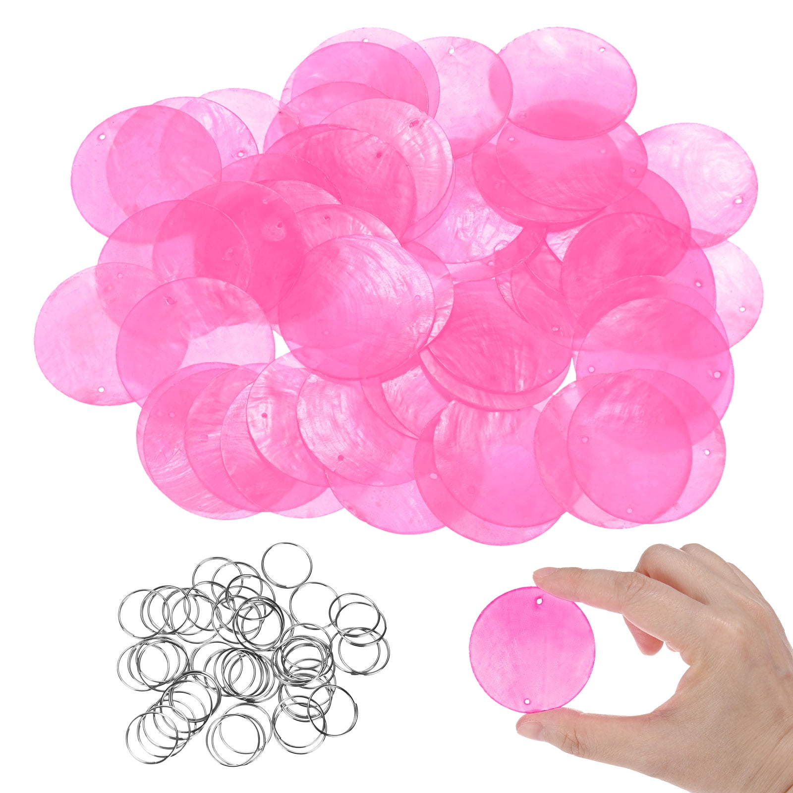 Uxcell 50-Pack Round Capiz Sea Shells, 2" Natural Shells Pieces with ...