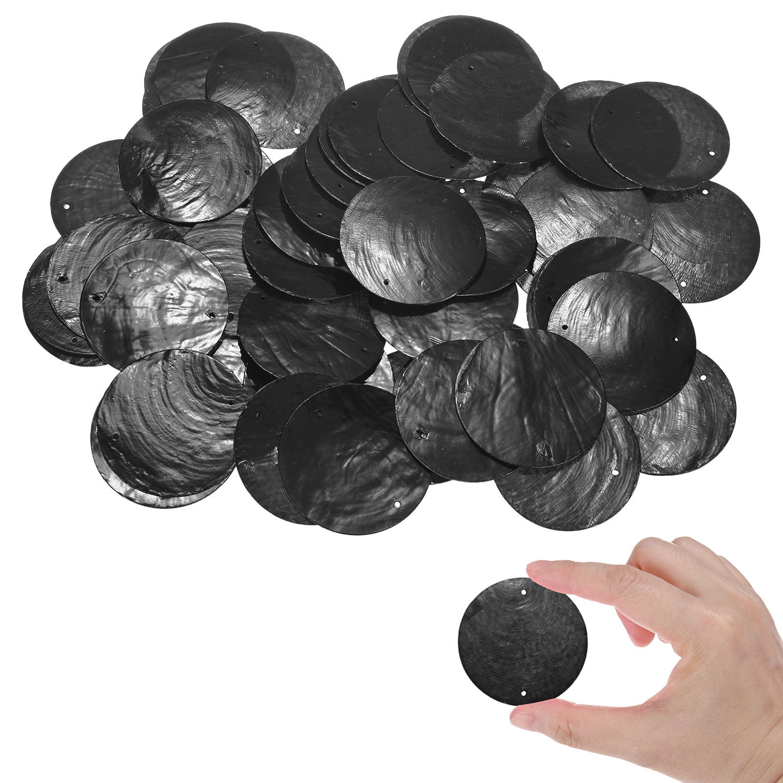 Uxcell 50-Pack Round Capiz Sea Shells, 2" Natural Shells Pieces with ...