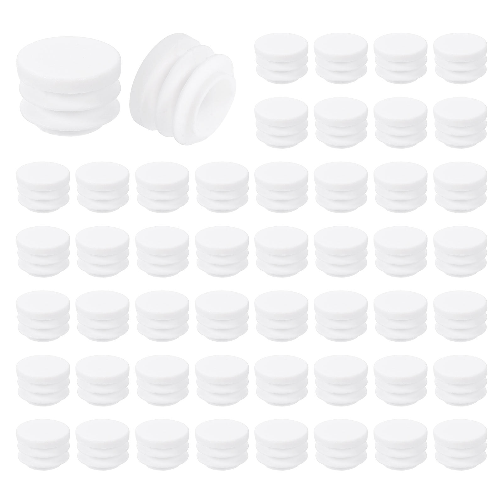 Uxcell 50 Pack Round Plastic Plug, 0.71 inch Furniture Leg Pipe Insert ...