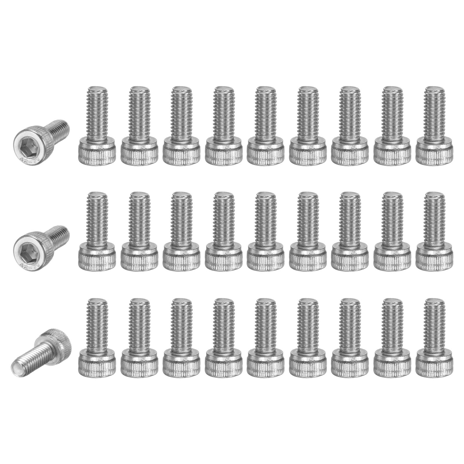 Uxcell 50-Pack Socket Head Cap Screws Bolts M5x12mm 0.8mm Pitch ...