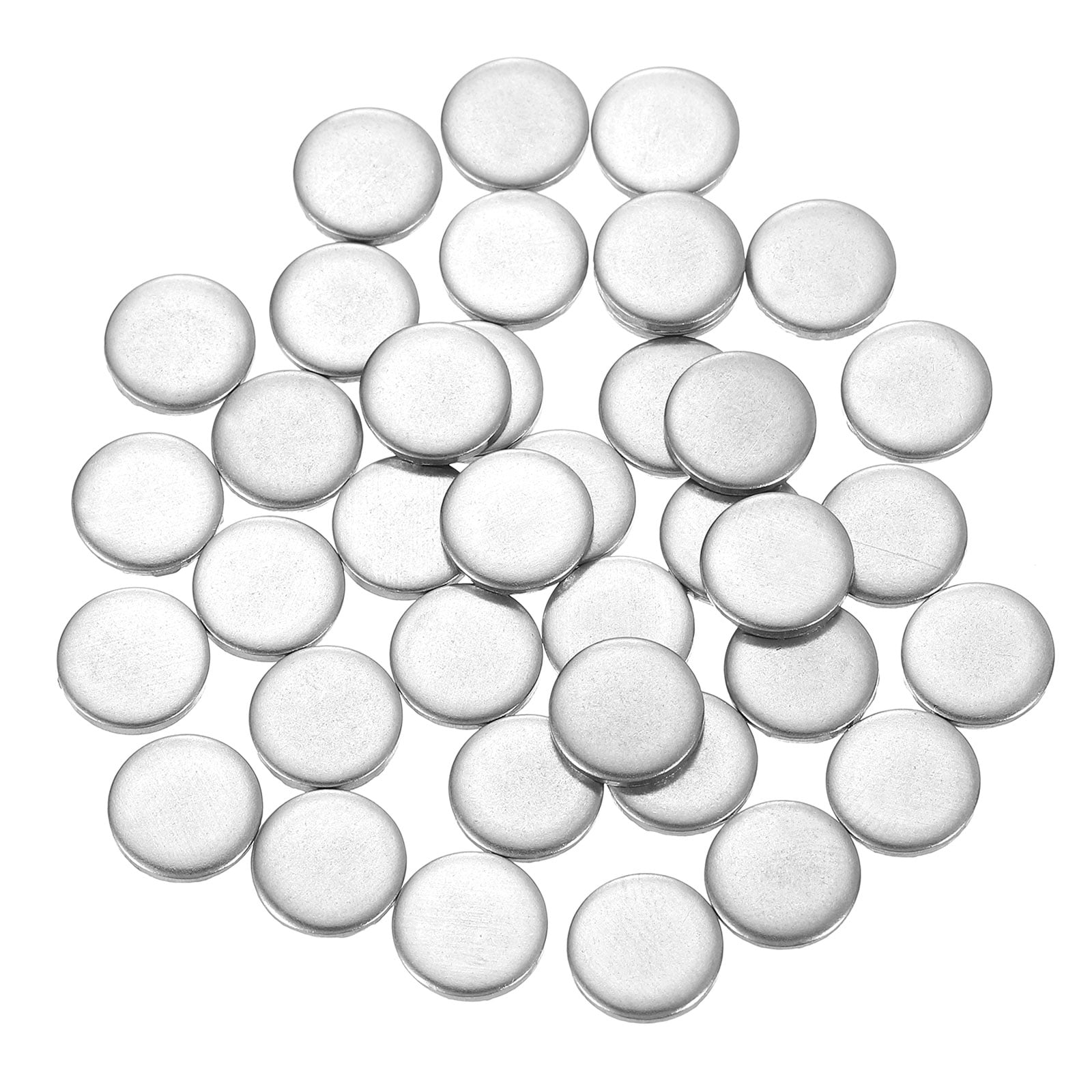 Uxcell 50 Pack Stainless Steel Disc, 11/32"(9mm) Dia 0.04"(1mm) Thick ...
