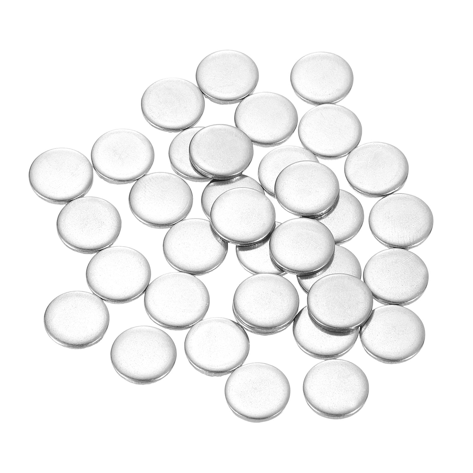 Uxcell 50 Pack Stainless Steel Disc, 3/8"(10mm) Dia 0.04"(1mm) Thick ...
