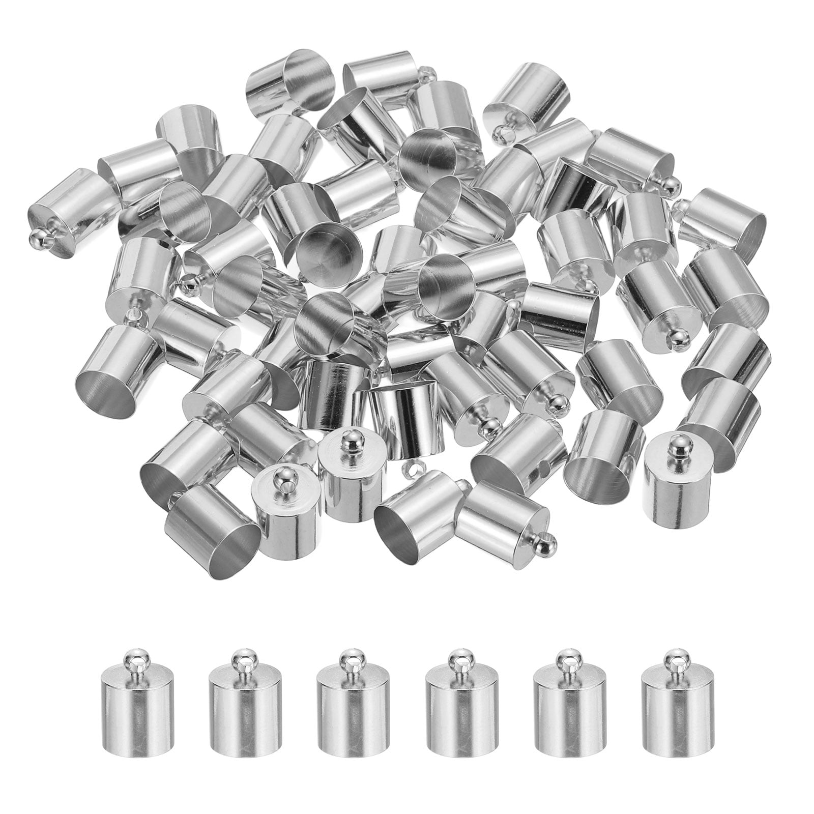 Uxcell 50-Pack Tassel Cord End Caps, 10mm ID Copper Glue in Leather ...