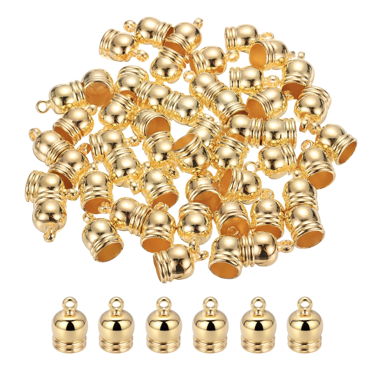 Uxcell 50-Pack Tassel Cord End Caps, 8.8mm ID Plastic Glue in Leather ...