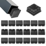 Uxcell 50 Pack Tubing End Caps 1 x 1" Plastic Square Hole Plugs Inserts ...