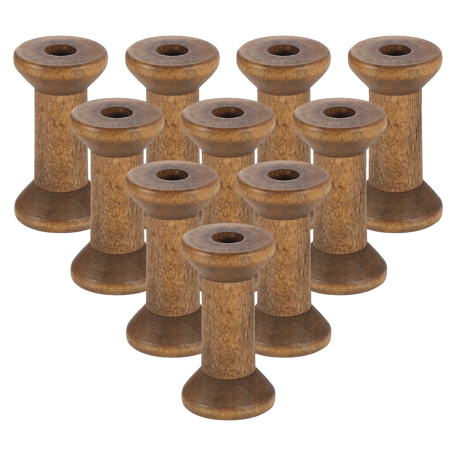Uxcell 50 Pack Wooden Empty Spool, 0.8" x 1.6" Unfinished Wooden Spools ...