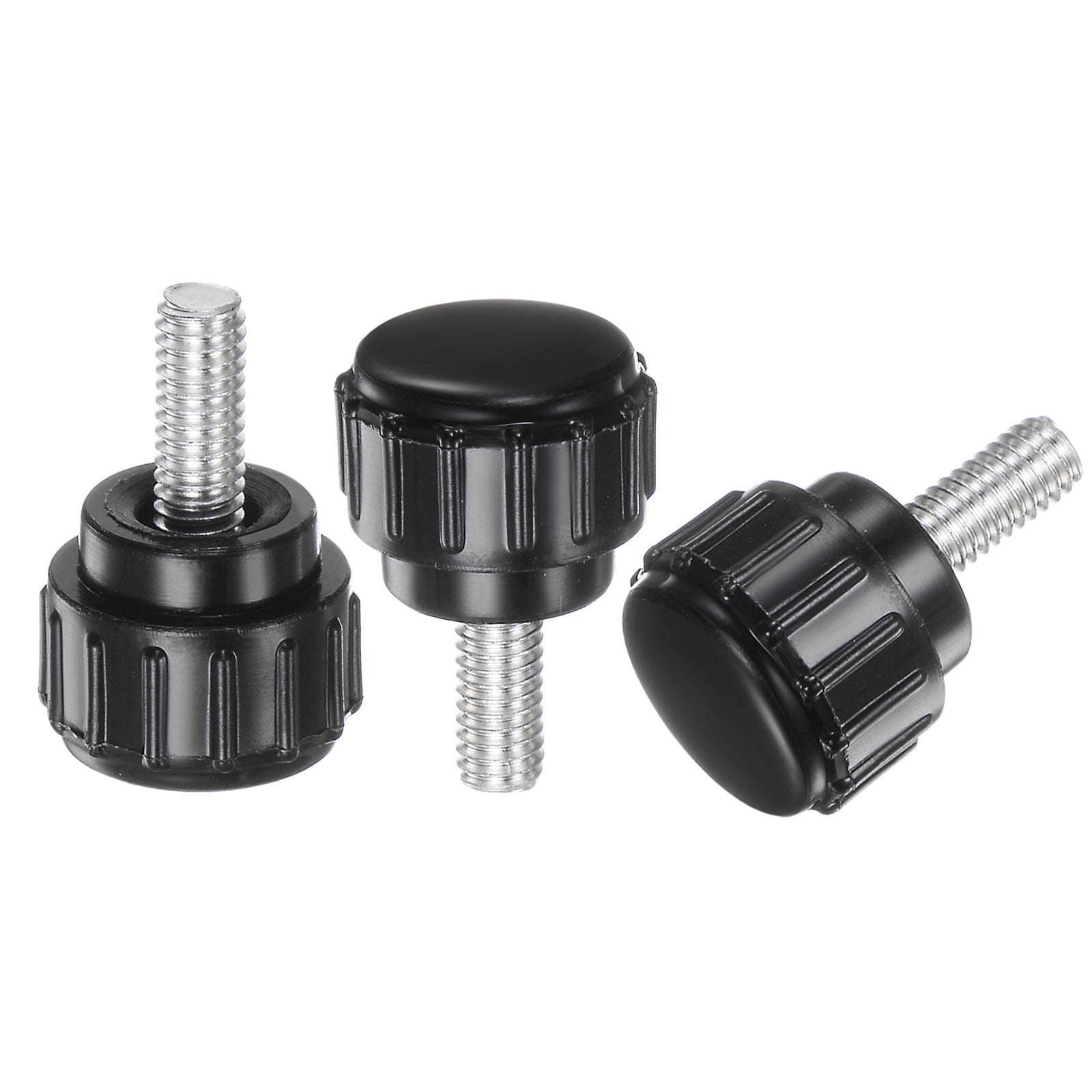 Uxcell 50 Packs M4 x 10mm Male Thread Plastic Knurled Knobs Thumb ...