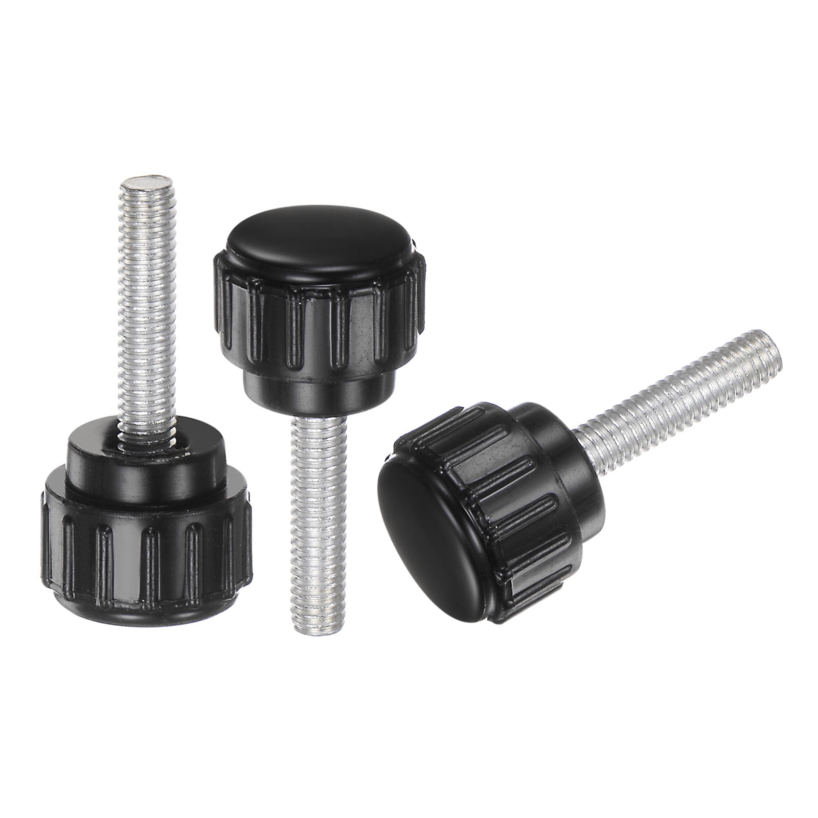 Uxcell 50 Packs M4 x 15mm Male Thread Plastic Knurled Knobs Thumb Screws Clamping Knobs ...