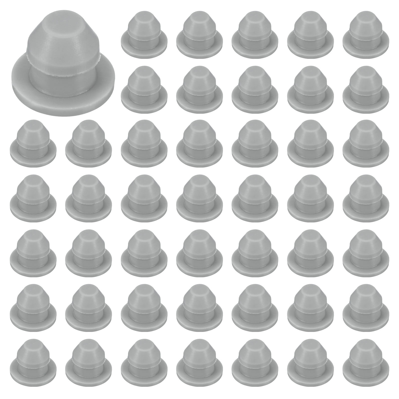 Uxcell 50-Packs Silicone Plugs, Snap in Locking Hole Plugs for 4.5mm ...