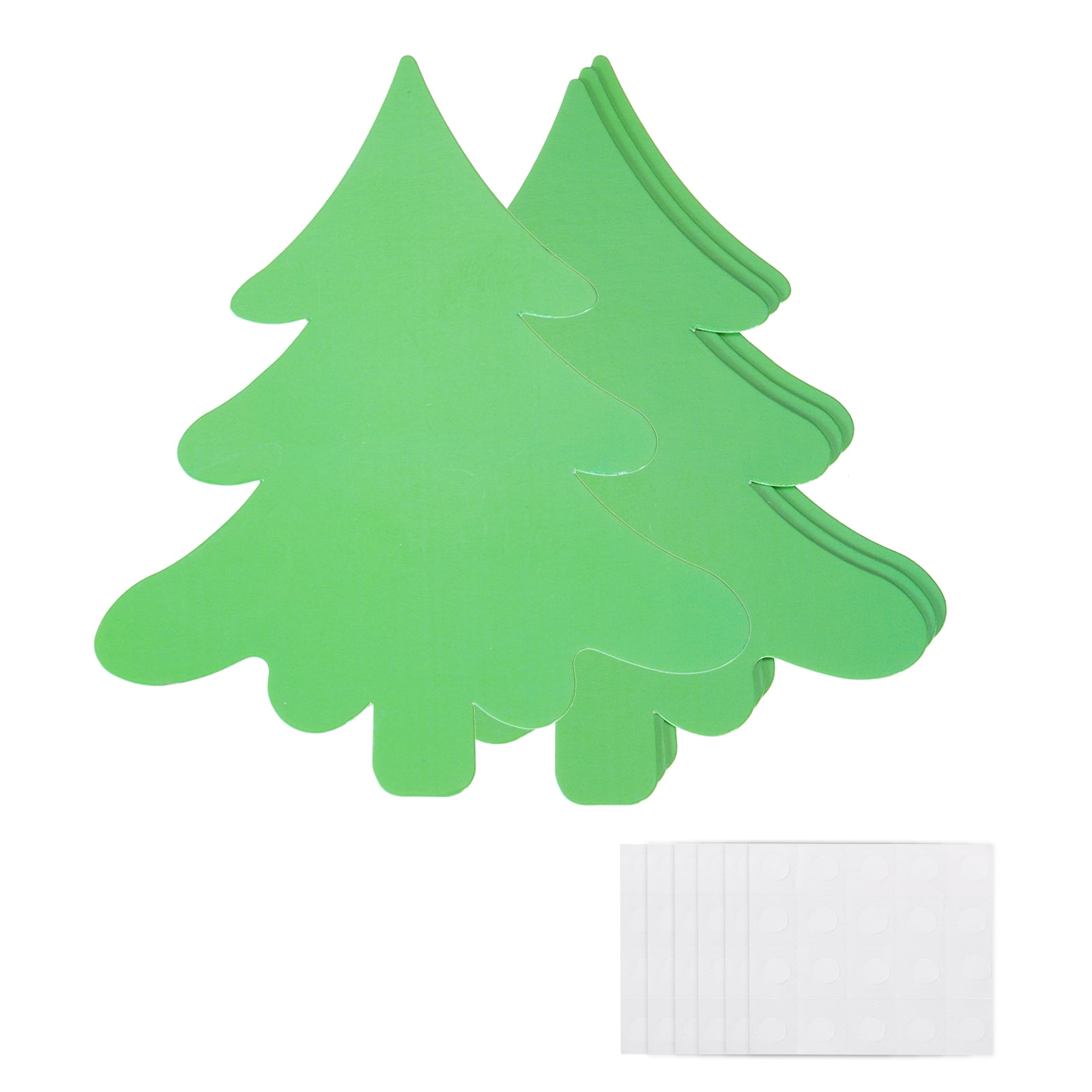 Uxcell 50 Pcs Christmas Tree Cutouts, 3.3 x 3.9 Inch Christmas Tree ...