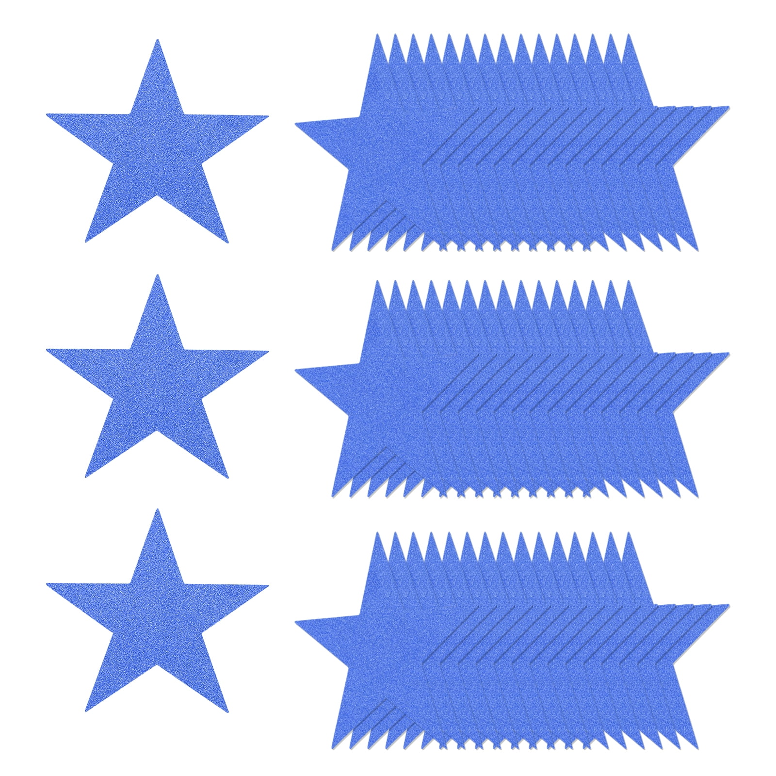Uxcell 50 Pcs Glitter Star Cutouts, 6 Inch Star Shape Double Printed ...