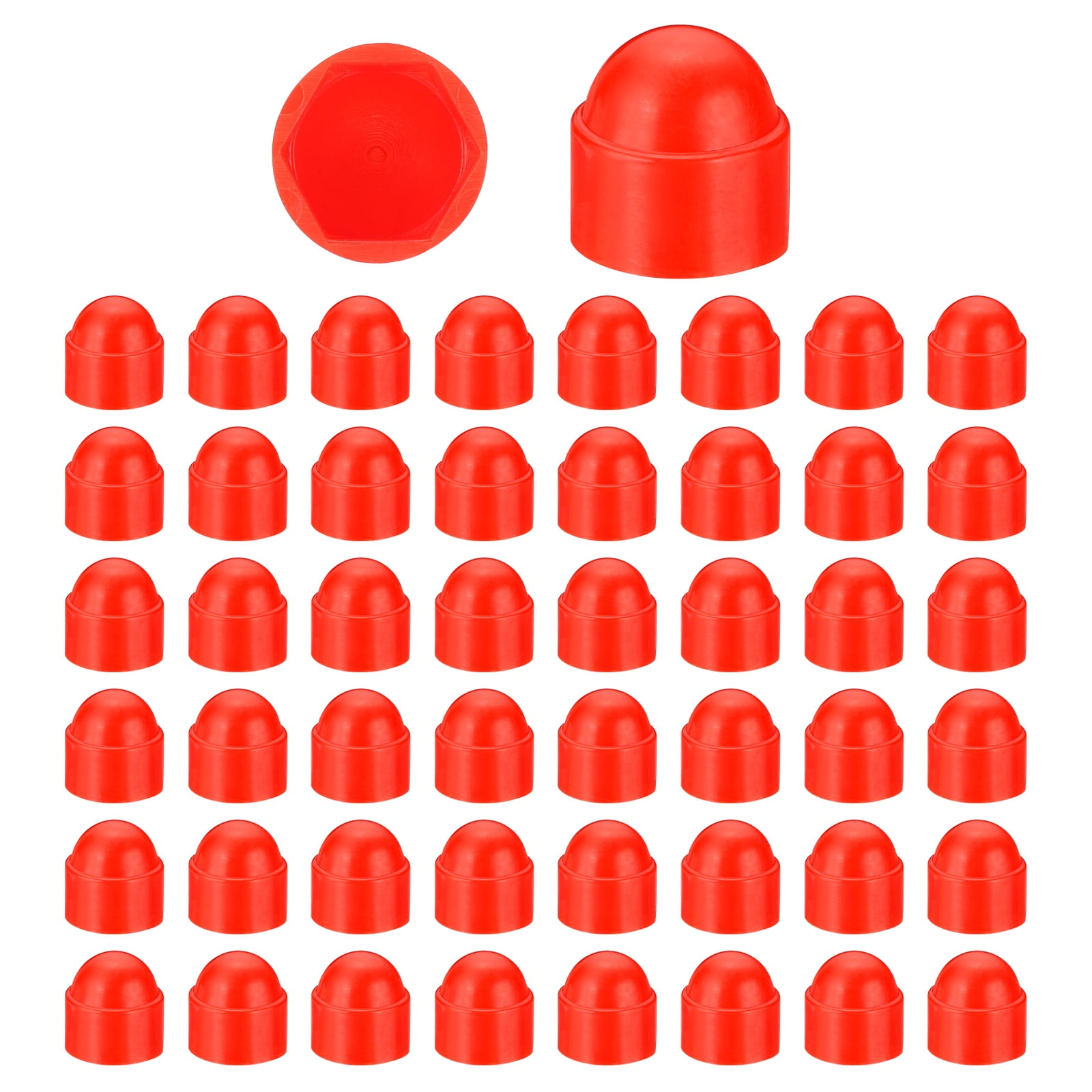 Uxcell 50 Pcs Hex Nut Cover, M10x10x14mm Nylon Screws Bolt Covers Caps ...