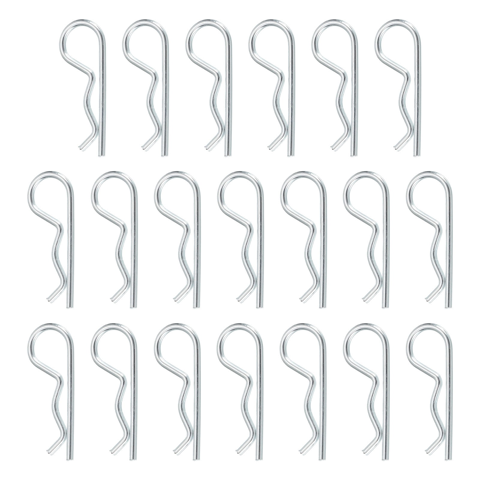 Uxcell 50 Pcs Hitch Pin Clip, 1.5mm x 28mm R Clips Carbon Steel ...