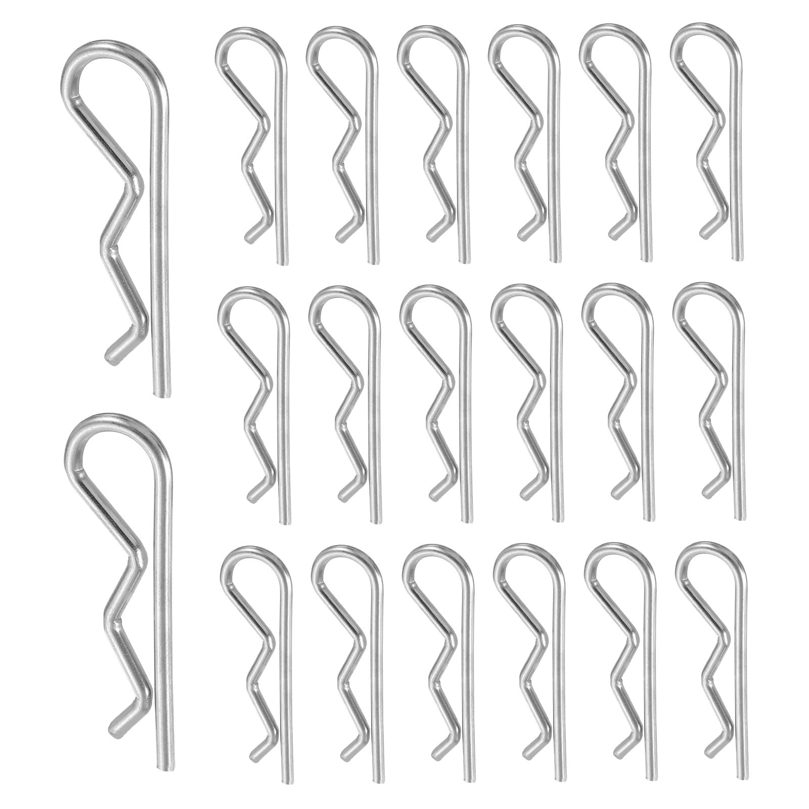 Uxcell 50 Pcs Hitch Pin Clip, 2mm x 40mm R Clips 304 Stainless Steel ...