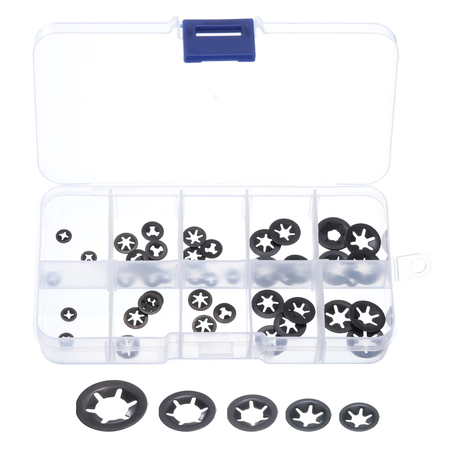 Uxcell 50 Pcs Internal Tooth Washers Set, 5 Sizes M2/M2.5/M3/M4/M5 Quick Star Locking Washers ...