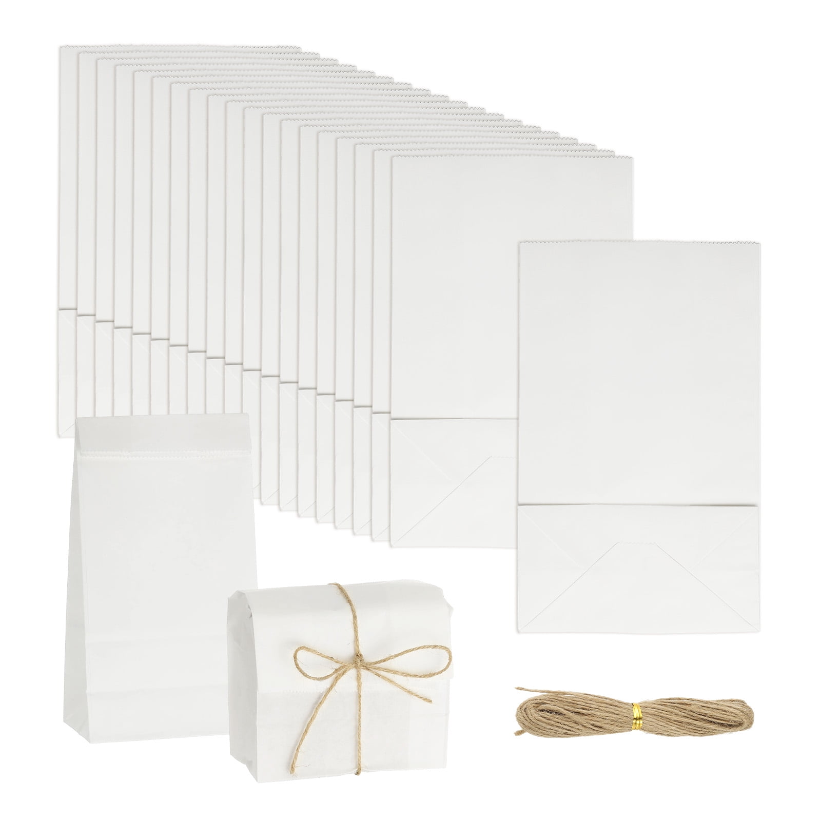 Uxcell 50 Pcs Kraft Paper Treat Bags, 8.3" x 4.7" Greaseproof Candy ...