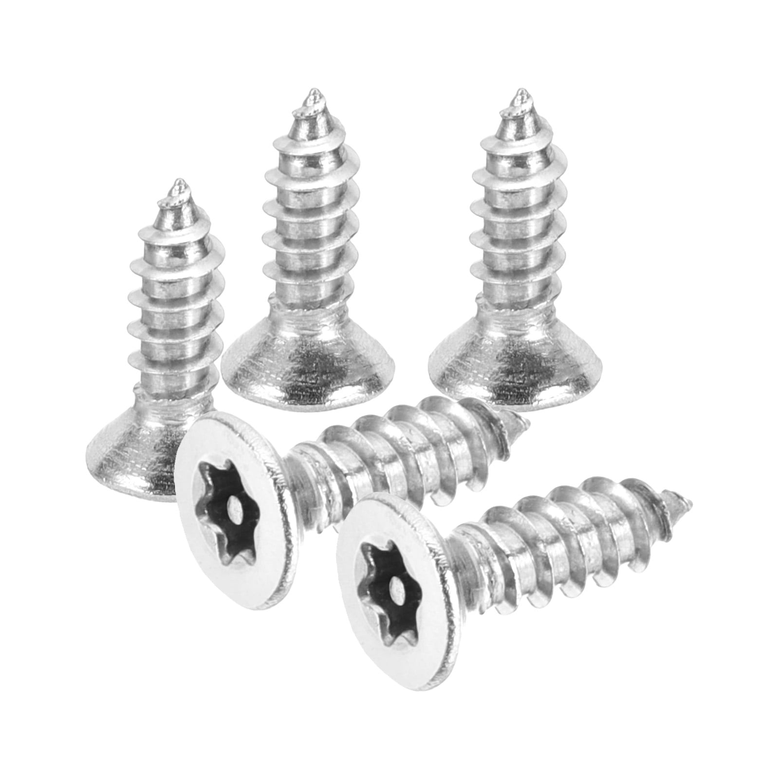 Uxcell 50 Pcs M3 x 10mm Flat Head Torx / Star Screws Self Tapping Wood ...