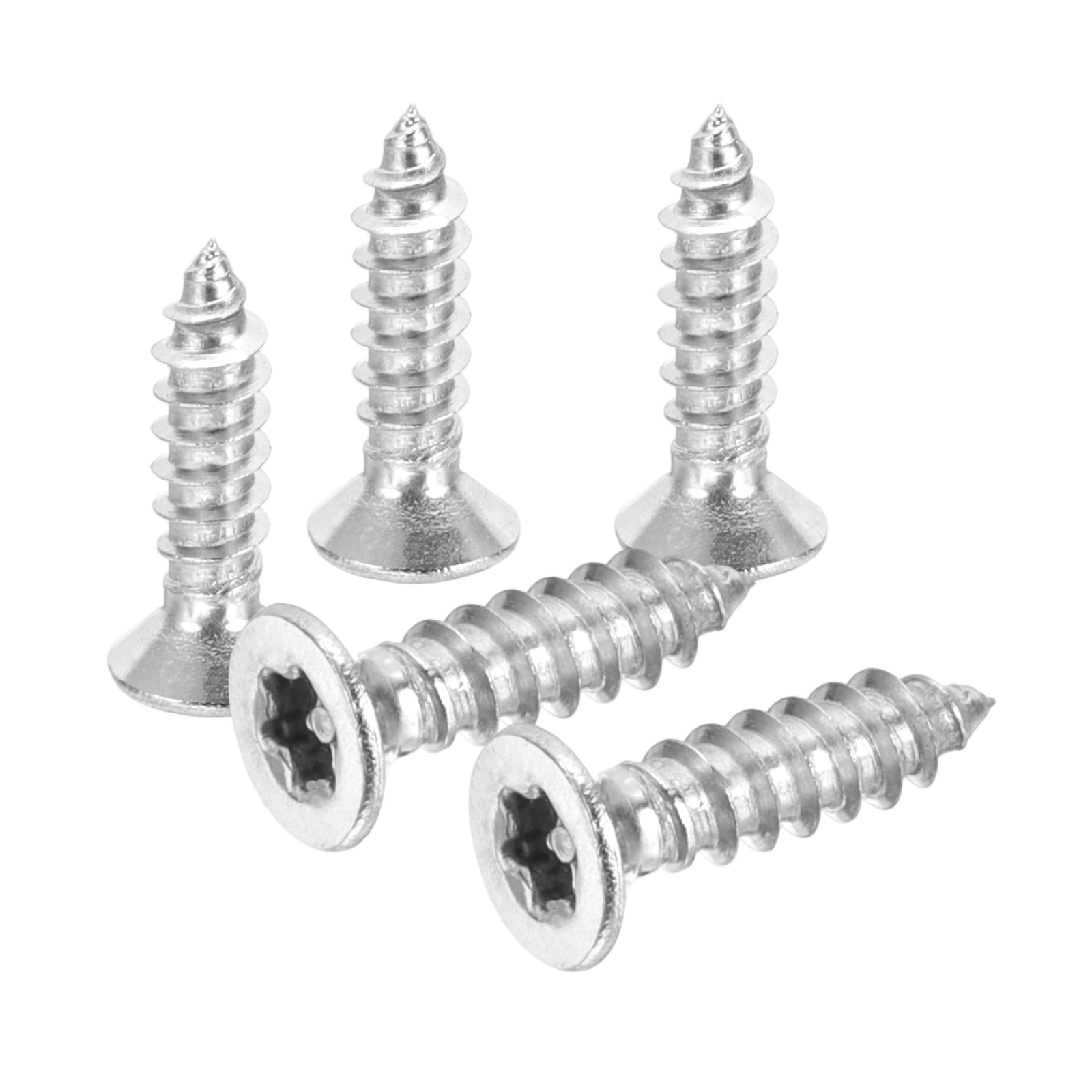 Uxcell 50 Pcs M3 x 12mm Flat Head Torx / Star Screws Self Tapping Wood ...