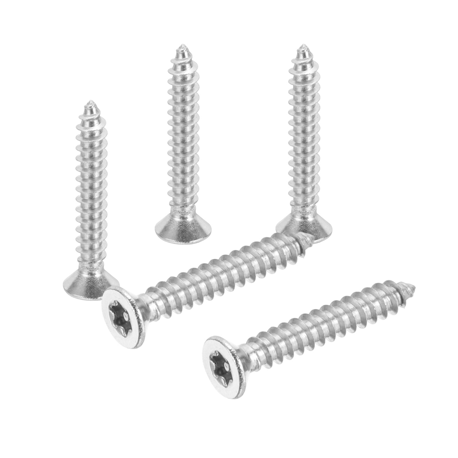 Uxcell 50 Pcs M3 x 20mm Flat Head Torx / Star Screws Self Tapping Wood ...