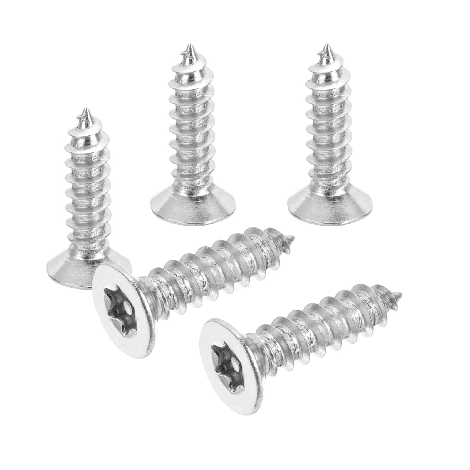 Uxcell 50 Pcs M4 x 16mm Flat Head Torx / Star Screws Self Tapping Wood Screws Tamper Proof Screw ...