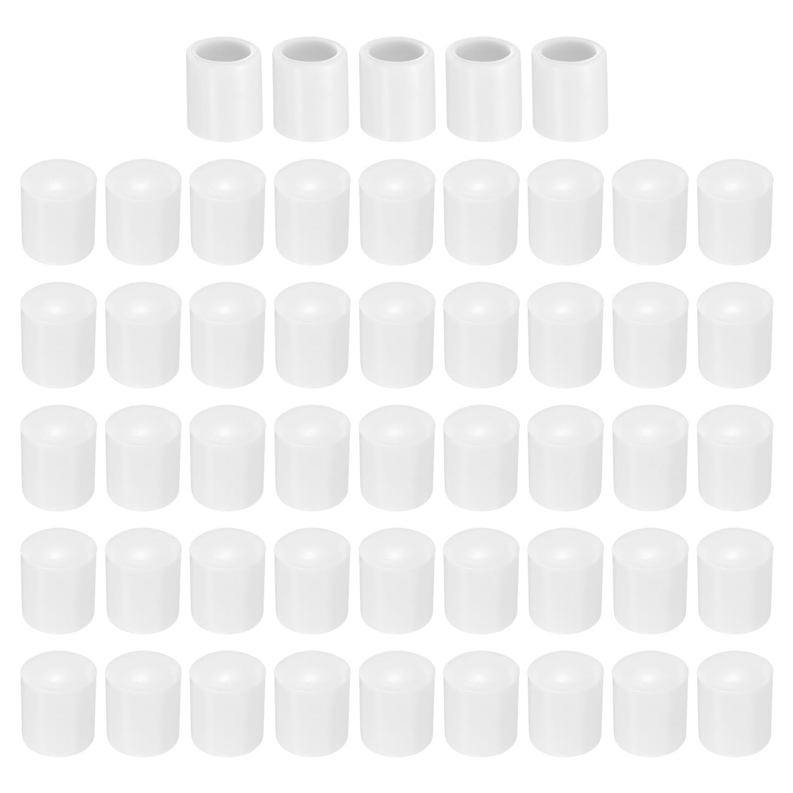 Uxcell 50 Pcs Rubber End Caps, 8mm Flexible Round Tube Bolt Cap Cover ...