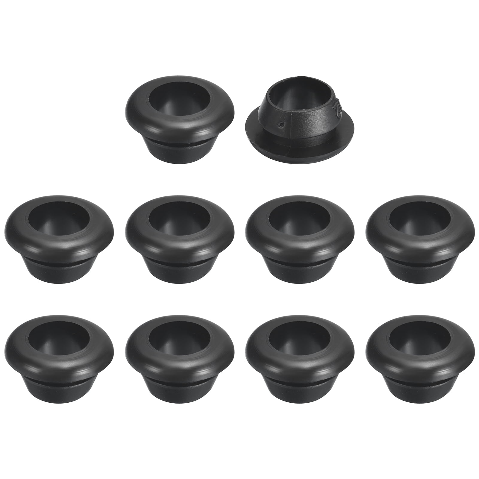 Uxcell 50 Pcs Rubber Grommets, 10mm ID 12mm Drill Hole Double Sided ...