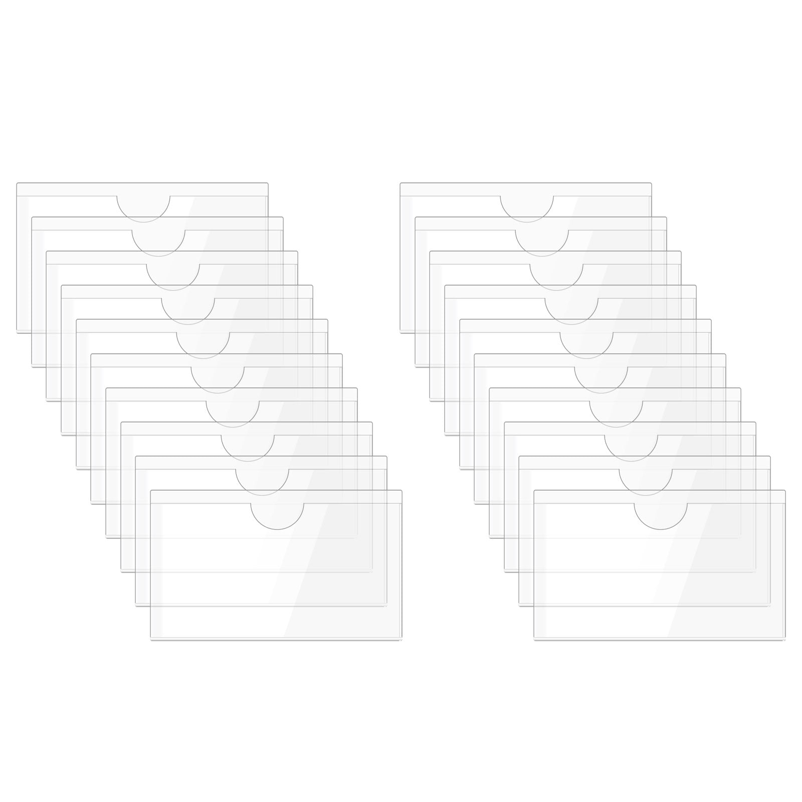 Uxcell 50Pcs Self Adhesive Index Card Pockets with Top Open for Loading ...