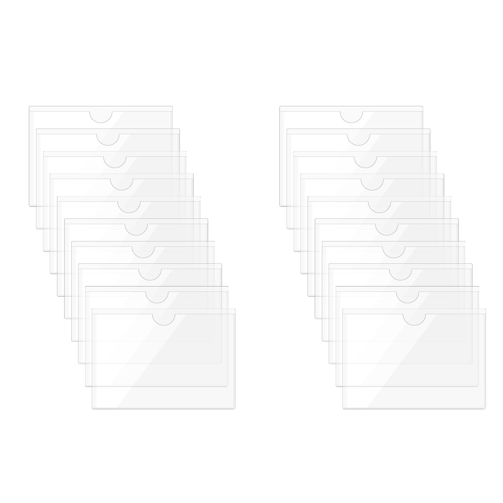 Uxcell 50 Pcs Self Adhesive Index Card Pockets with Top Open for ...