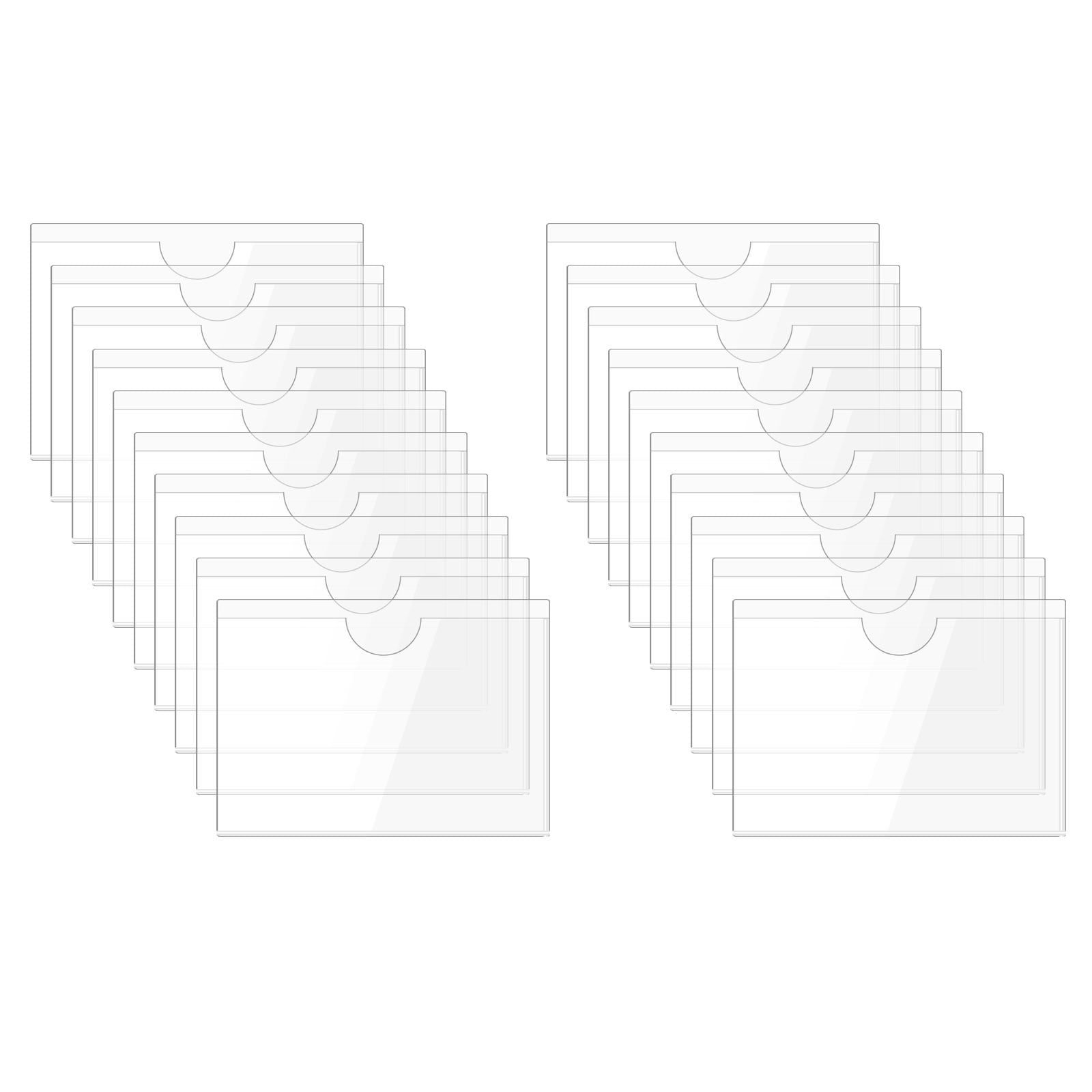 Uxcell 50 Pcs Self Adhesive Index Card Pockets with Top Open for ...