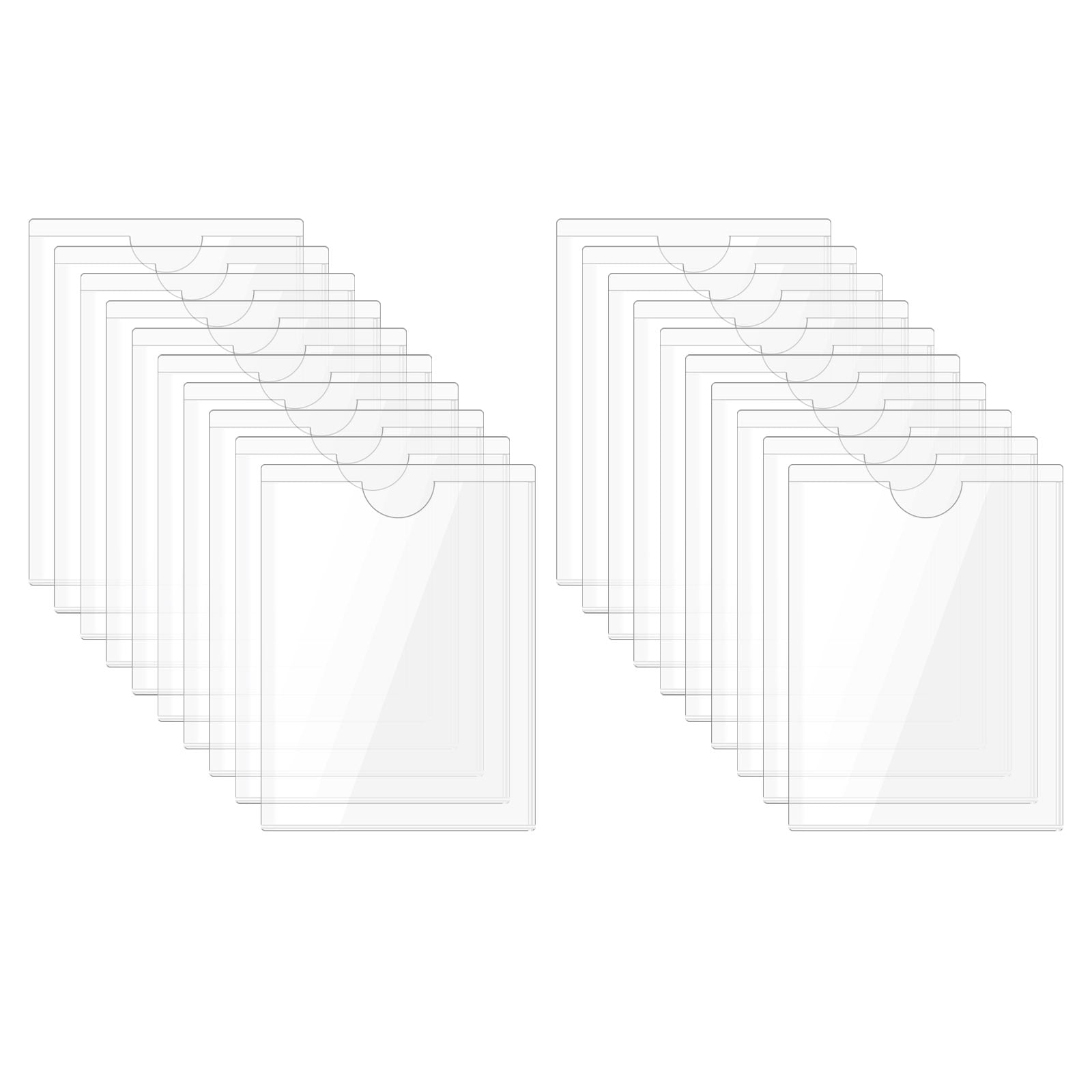 Uxcell 50Pcs Self Adhesive Index Card Pockets with Top Open for Loading ...