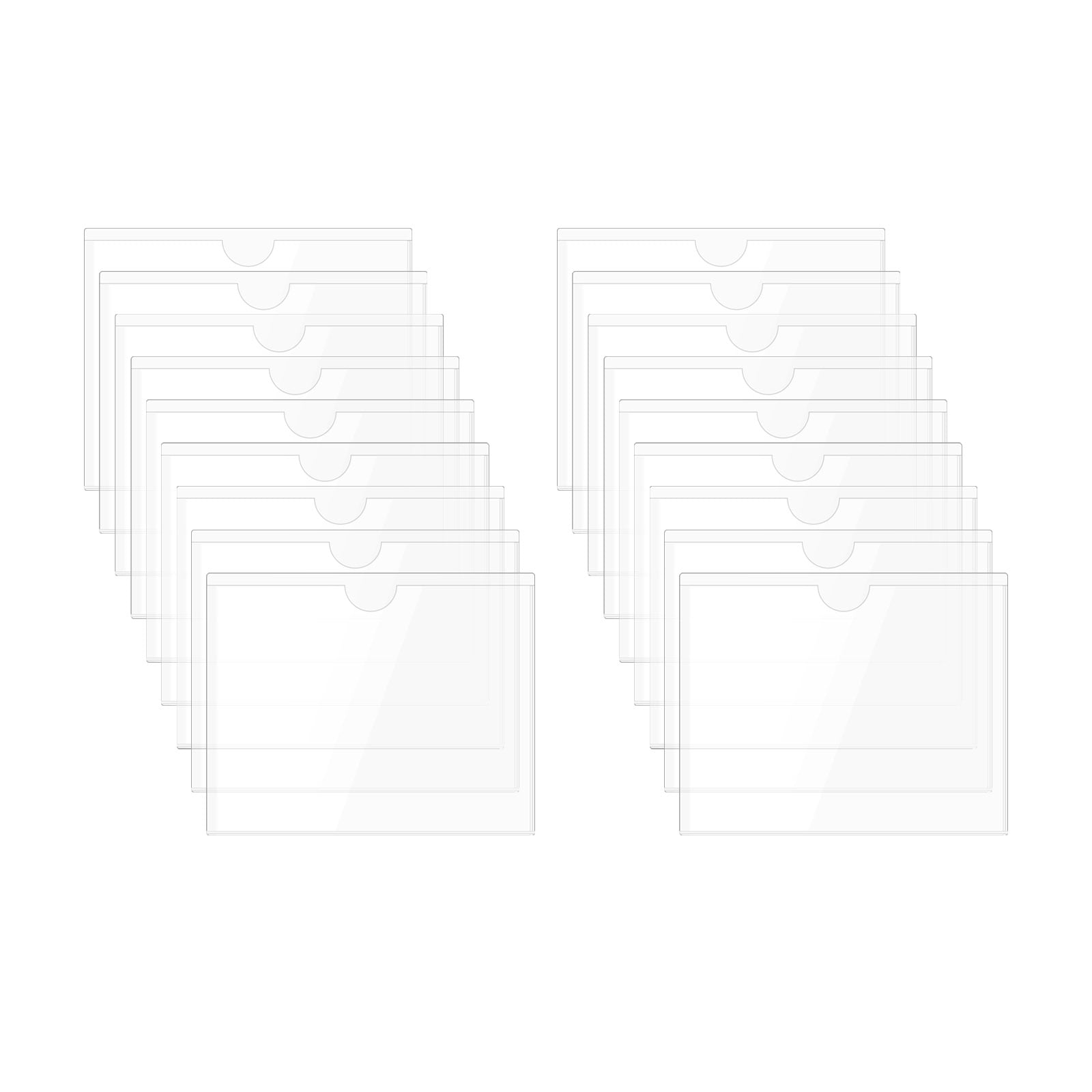 Uxcell 50 Pcs Self Adhesive Index Card Pockets with Top Open for ...