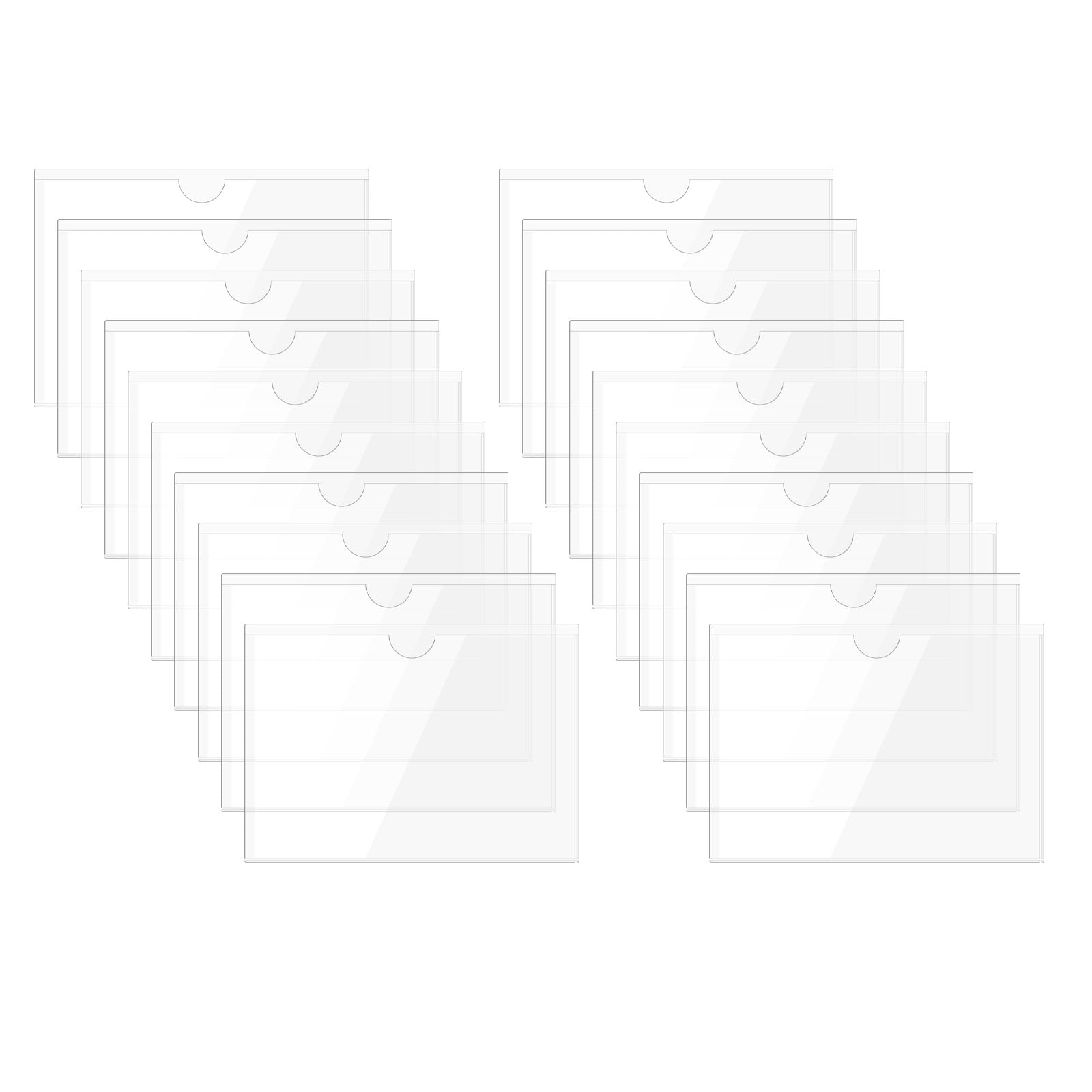 Uxcell 50 Pcs Self Adhesive Index Card Pockets with Top Open for ...