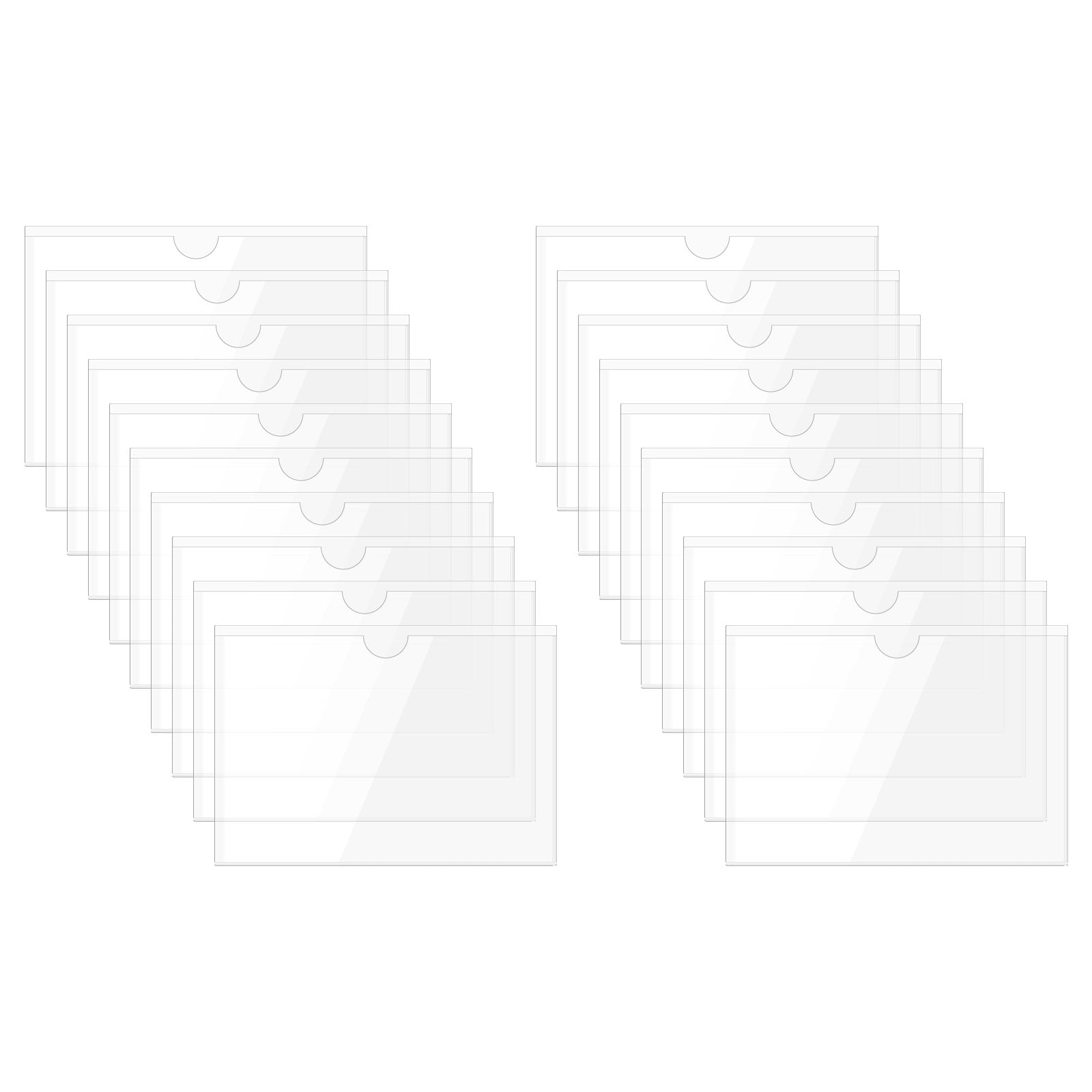 Uxcell 50 Pcs Self Adhesive Index Card Pockets with Top Open for ...