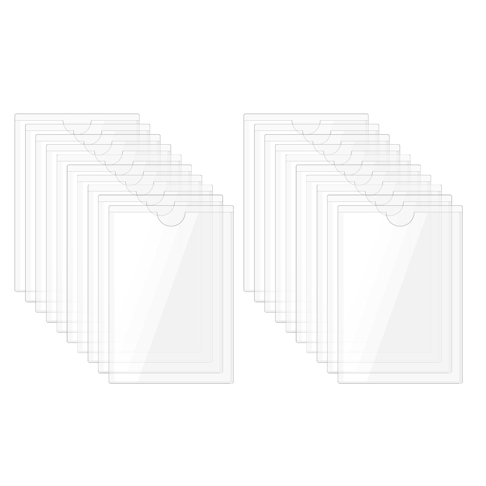 Uxcell 50 Pcs Self Adhesive Index Card Pockets with Top Open for ...
