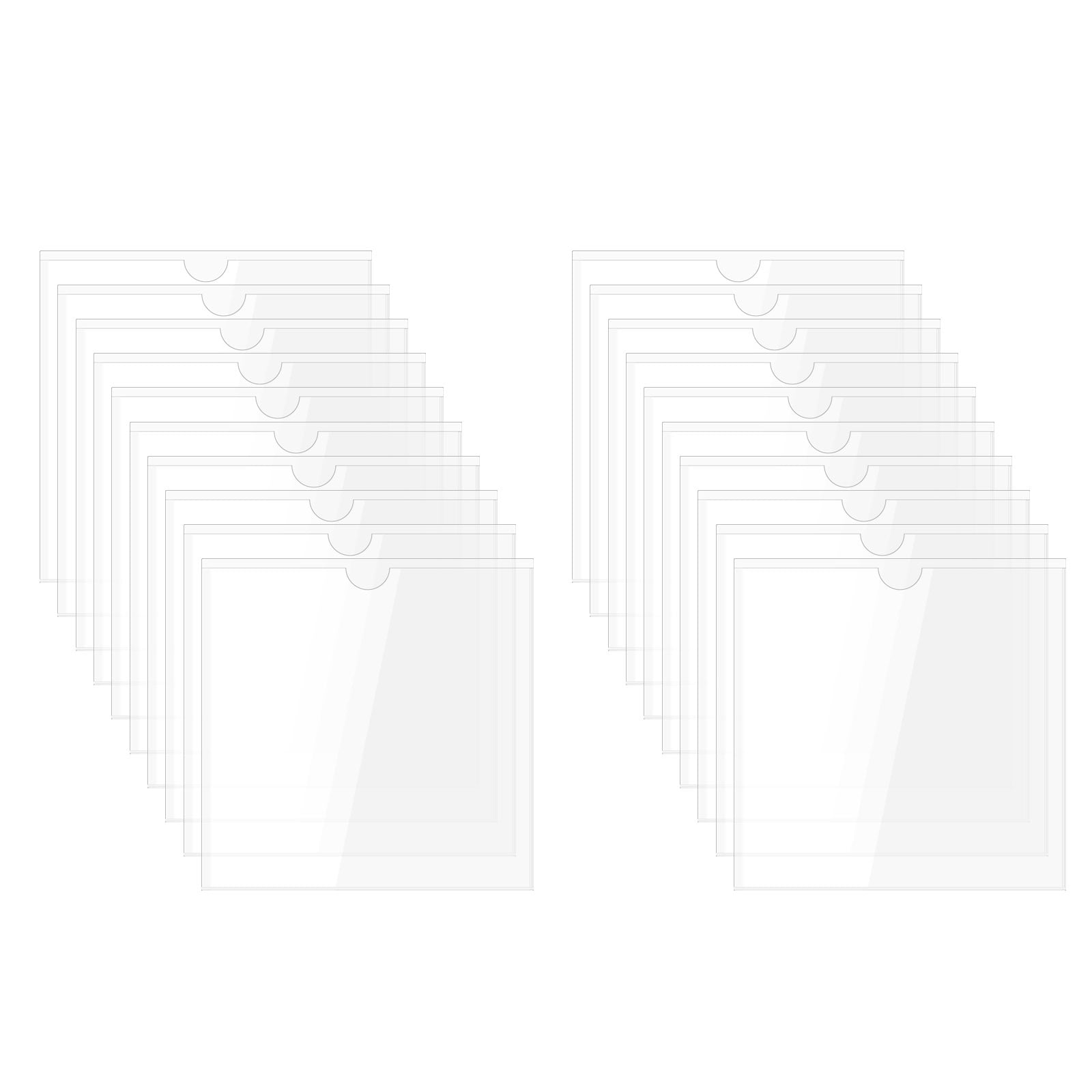 Uxcell 50 Pcs Self Adhesive Index Card Pockets with Top Open for ...