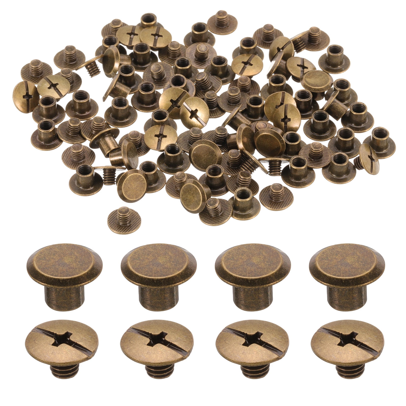 Uxcell 50 Set M5 x 5mm Chicago Screw, Metal Phillips Head Binding Screws Stud Screw Rivets for ...