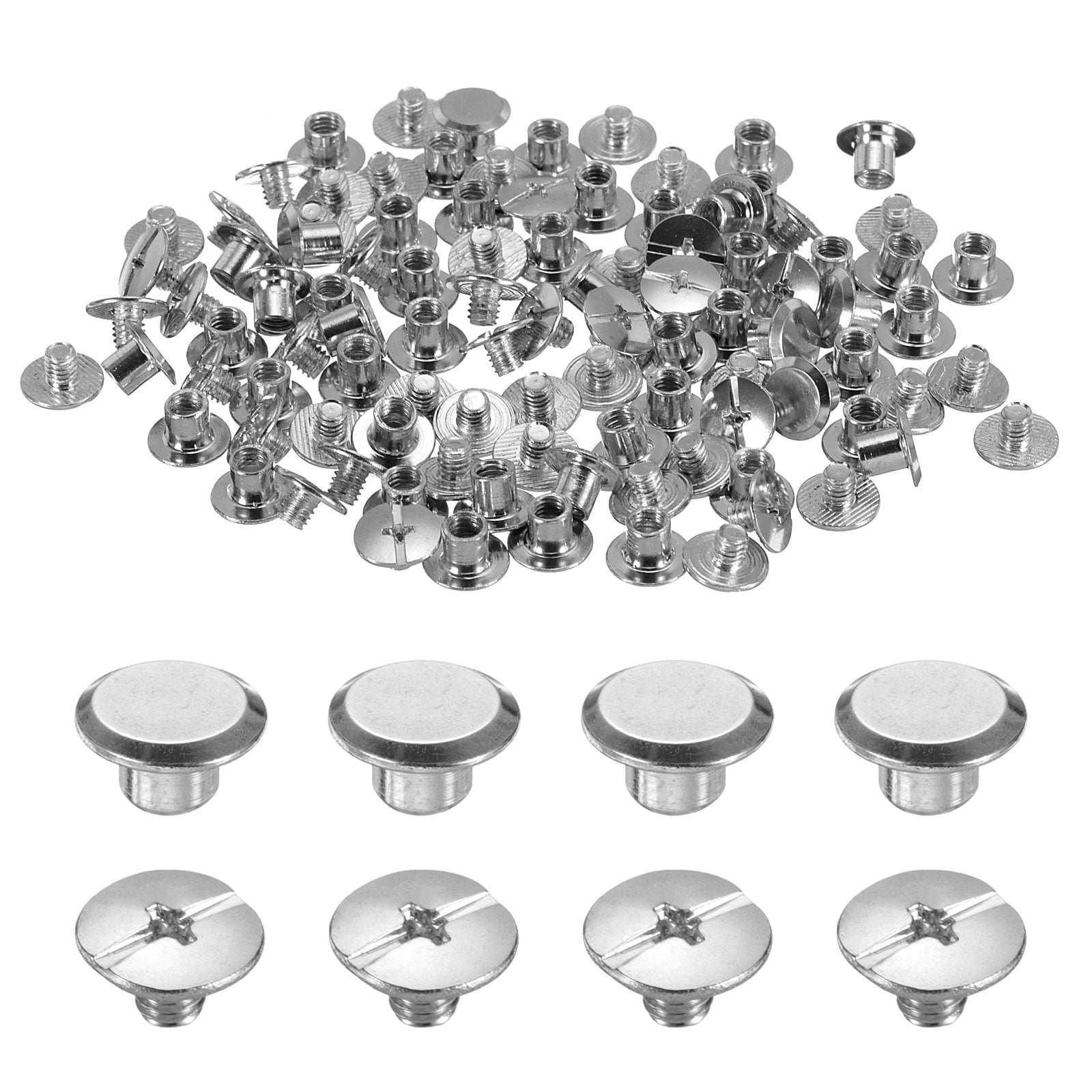 Uxcell 50 Set M5 x 5mm Chicago Screw, Metal Phillips Head Binding ...