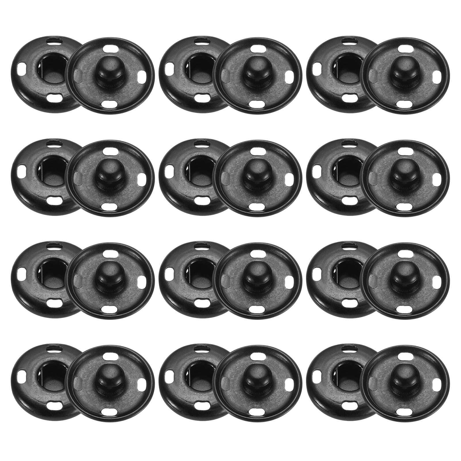 Uxcell 50 Set Sew-on Snap Buttons 17mm Metal Snap Fastener Buttons ...