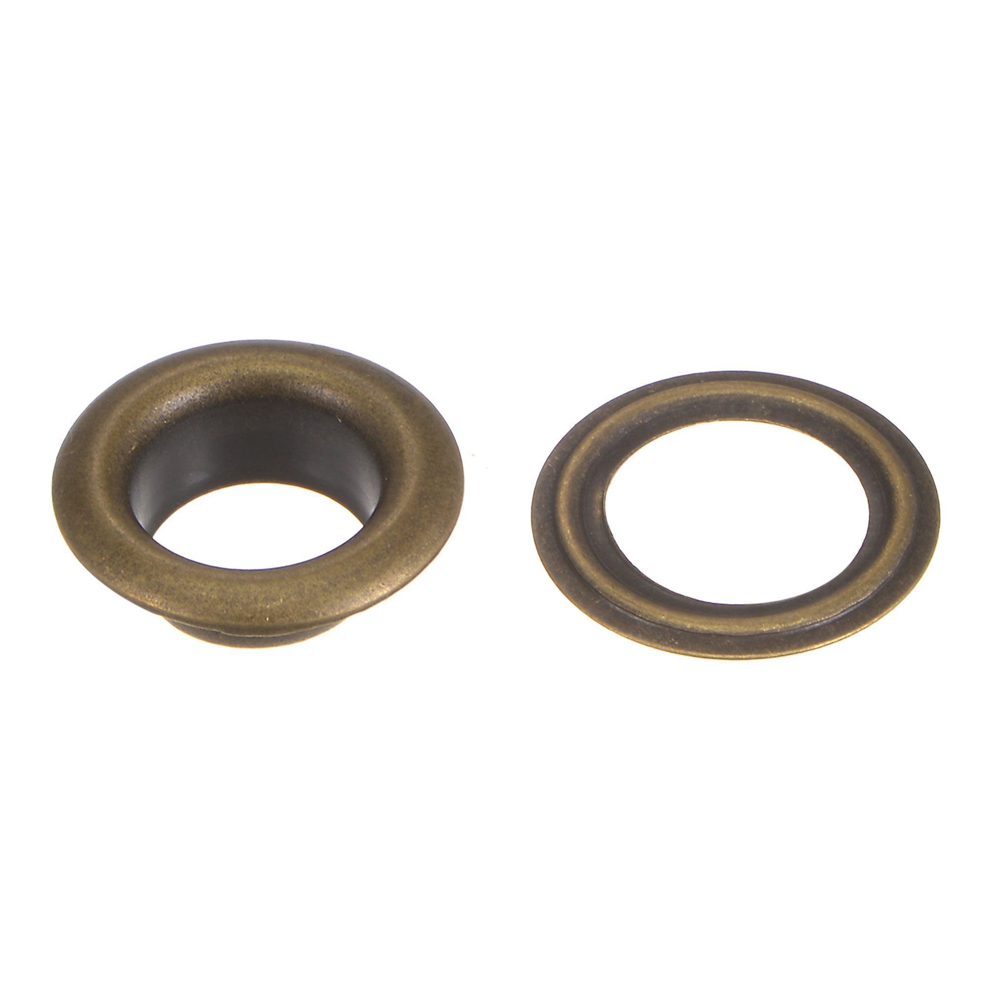 Uxcell 50 Sets 10mm Hole Copper Grommets Eyelet Bronze Tone for Fabric ...