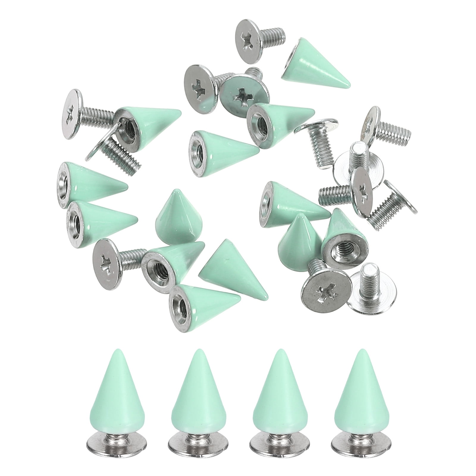 Uxcell 50 Sets Spikes and Studs, 7 x 10mm Cone Spikes Screw Back Studs ...
