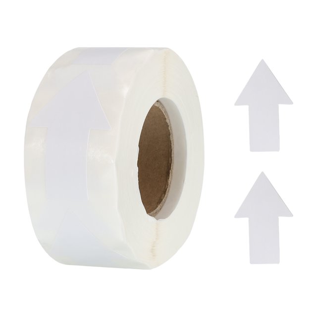 Uxcell 500 Count/Roll Arrow Sticker Labels 1.3x2 Inch White Adhesive ...