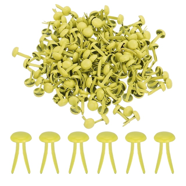Uxcell 500 PCS Paper Brass Fasteners Split Pins Pastel Mini Metal Brads ...