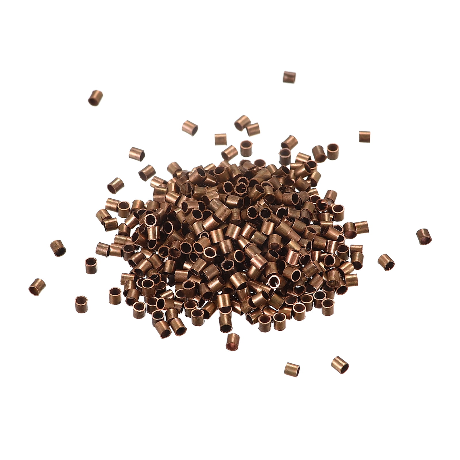 Uxcell 500 Pack 1.5x1.5mm Crimp Tube Beads Making Crimp End Spacer Bead ...