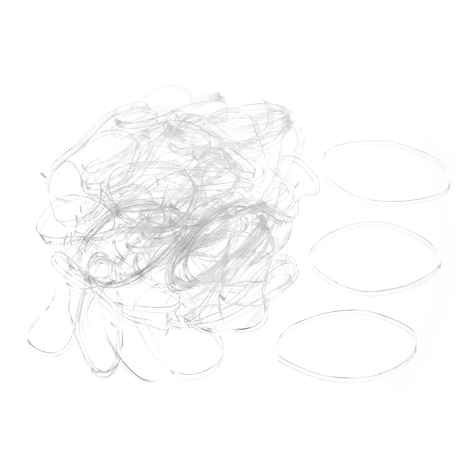 Uxcell 500 Clear Rubber Bands for Office Supplies - Walmart Business ...