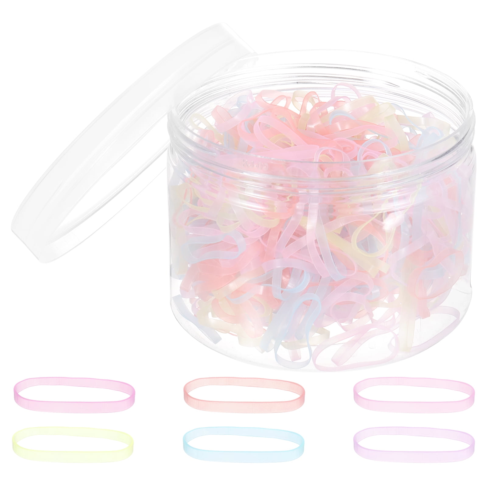 Uxcell 500 Pack Rubber Band Stretchable Rubber Elastic Band Colorful ...